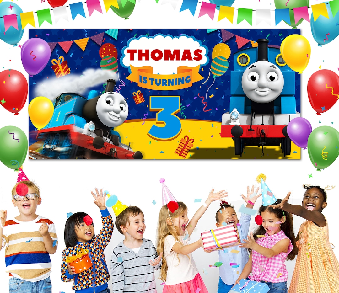Thomas and Friends Birthday Backdrop/thomas Train Birthday Banner ...