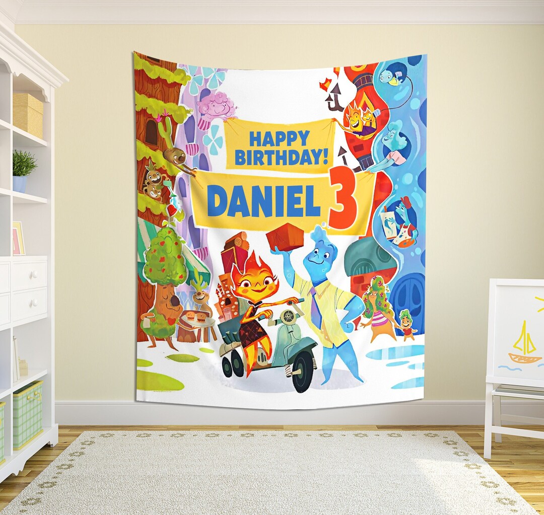 Elemental Birthday Party Backdrop/elemental Birthday Banner/custom ...