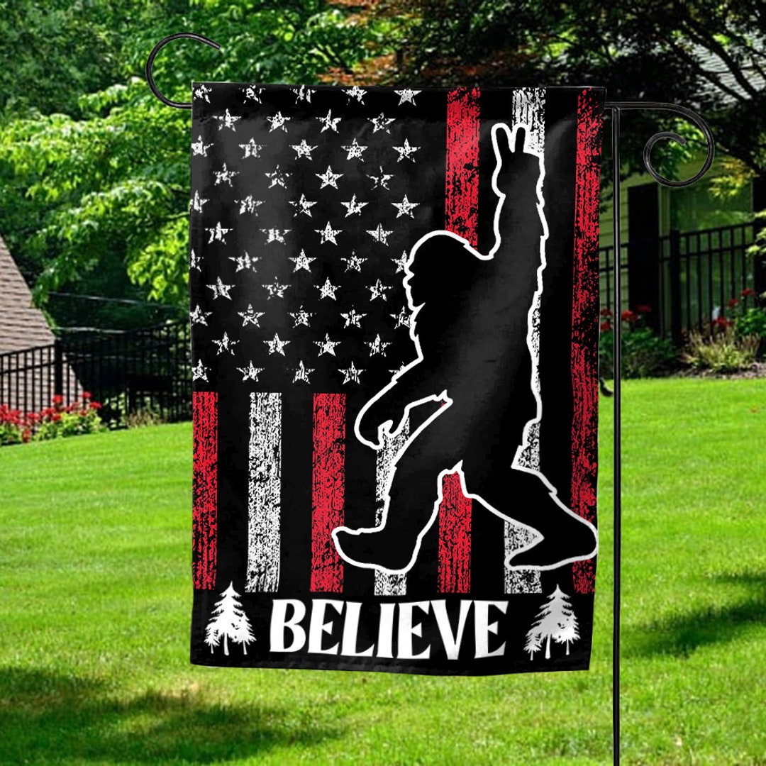 Big Foot American Flag Double Sided Garden Flag for Outside/small ...