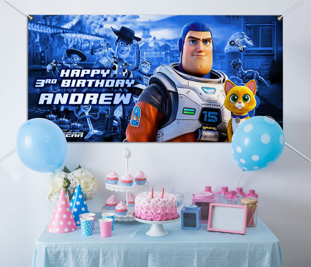 Buzz Lightyear Personalized Birthday Party Backdrop,buzz Lightyear ...