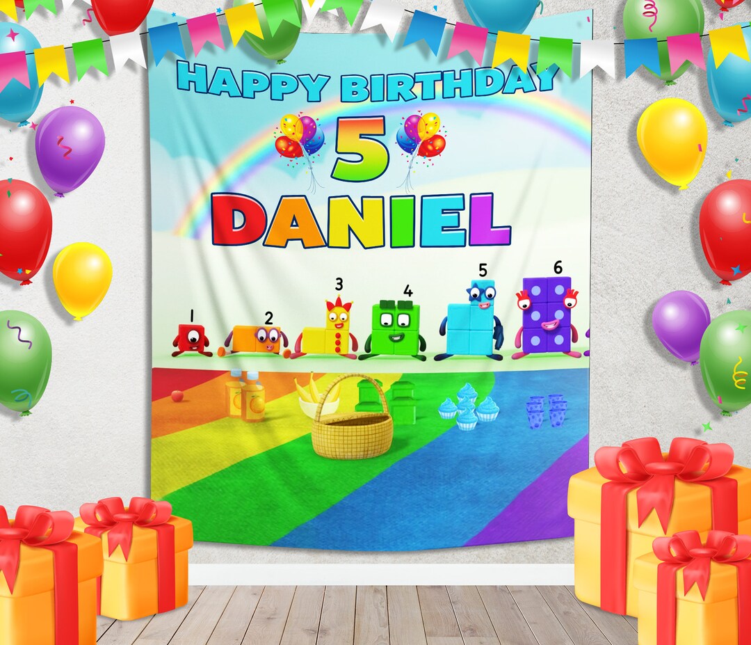 Personalized Birthday Numberblocks Banner, Party Banner, Numberblocks ...