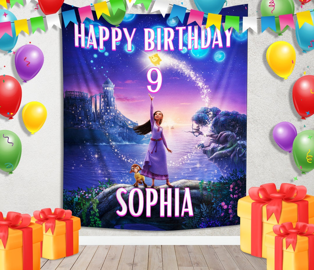 Wish Birthday Party Backdrop, Wish Birthday Banner, Custom Wish ...