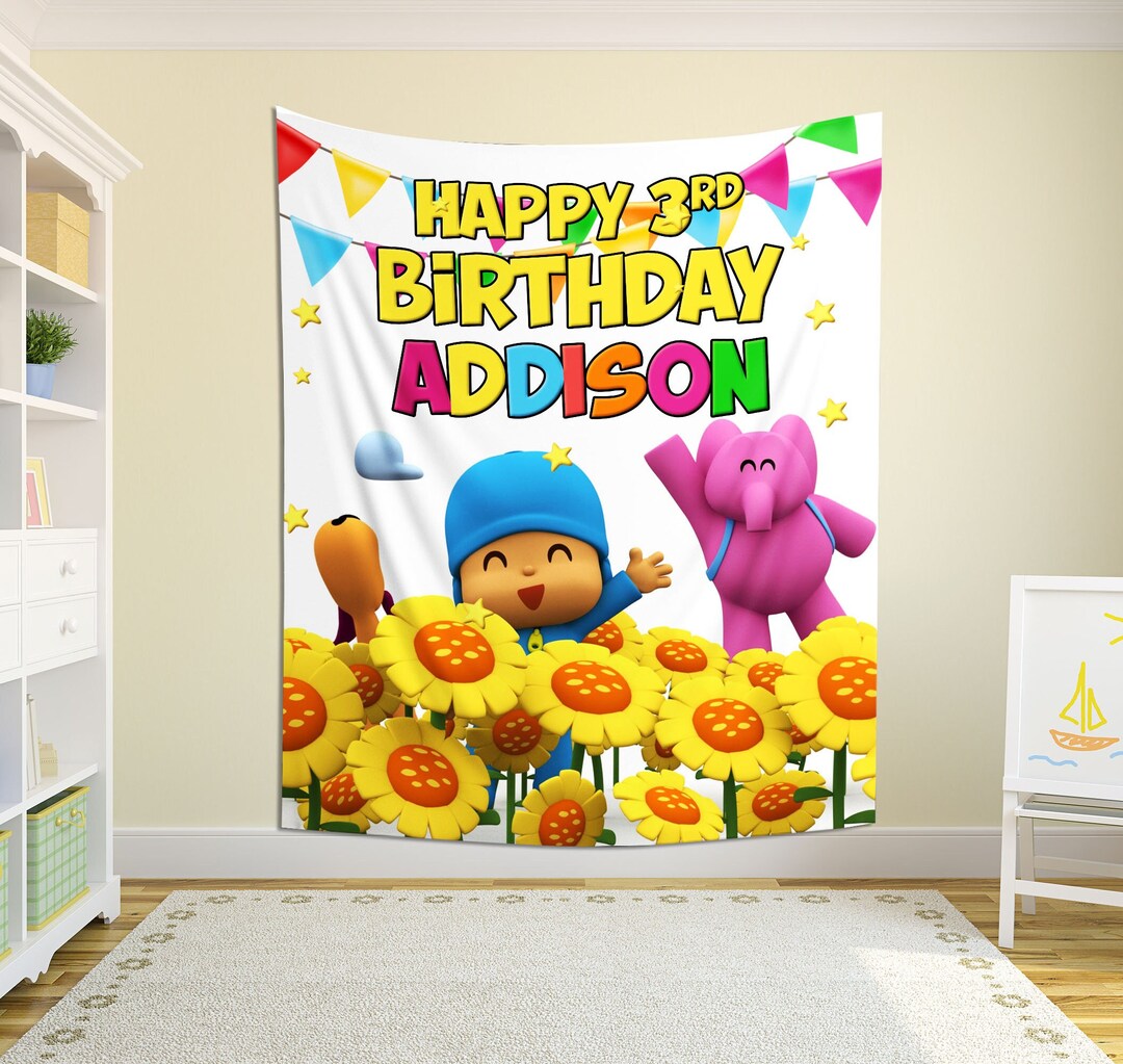 Pocoyo Birthday Banner, Party Decorations, Personalized Banner, Pocoyo ...