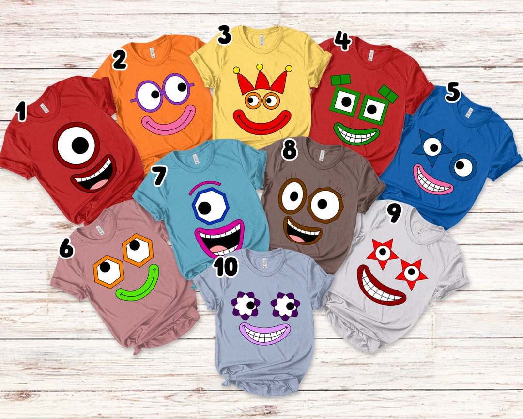 Numberblocks Costume Shirt,numberblocks Birthday Group Shirt,group ...