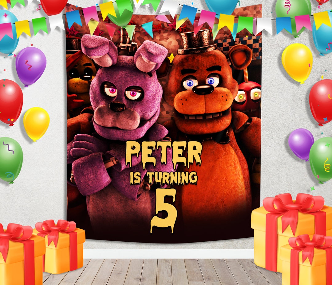 Personalized FNAF Birthday Banner, Birthday Banner, Birthday Decoration ...