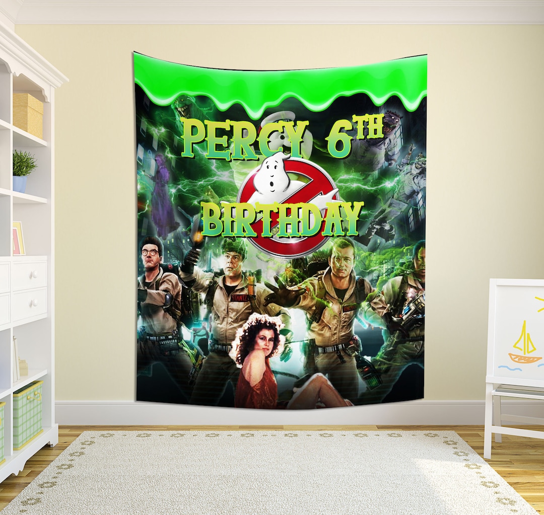 Ghostbuster Slime Happy Birthday Banner, Slimed, Ghost, Green Goo ...