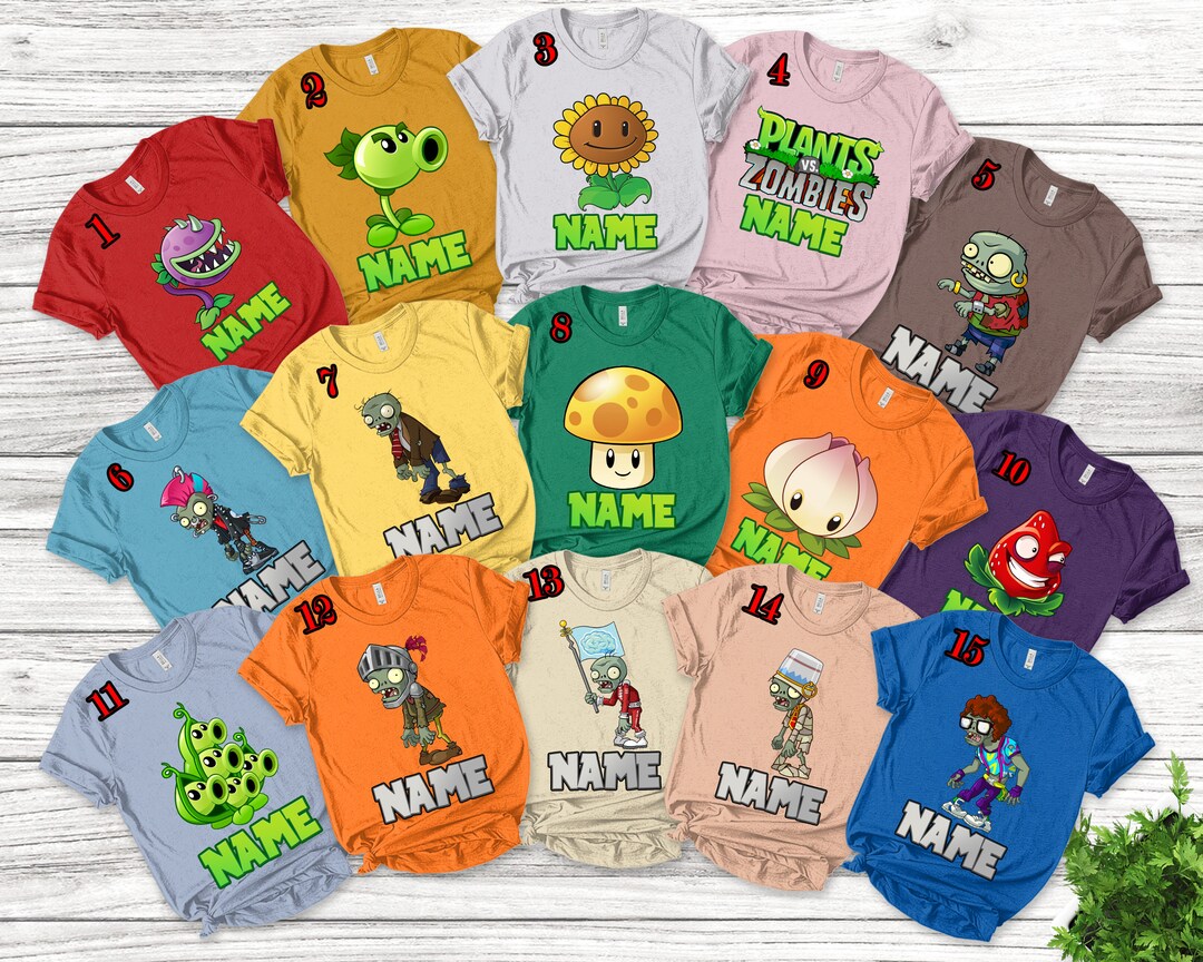 Personalized Plants Vs Zombies Birthday Shirt/ Plants Vs Zombies Family ...