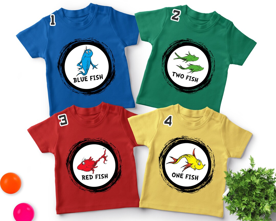 One Fish Two Fish Red Fish Blue Fish Costume, Halloween Group Costume ...