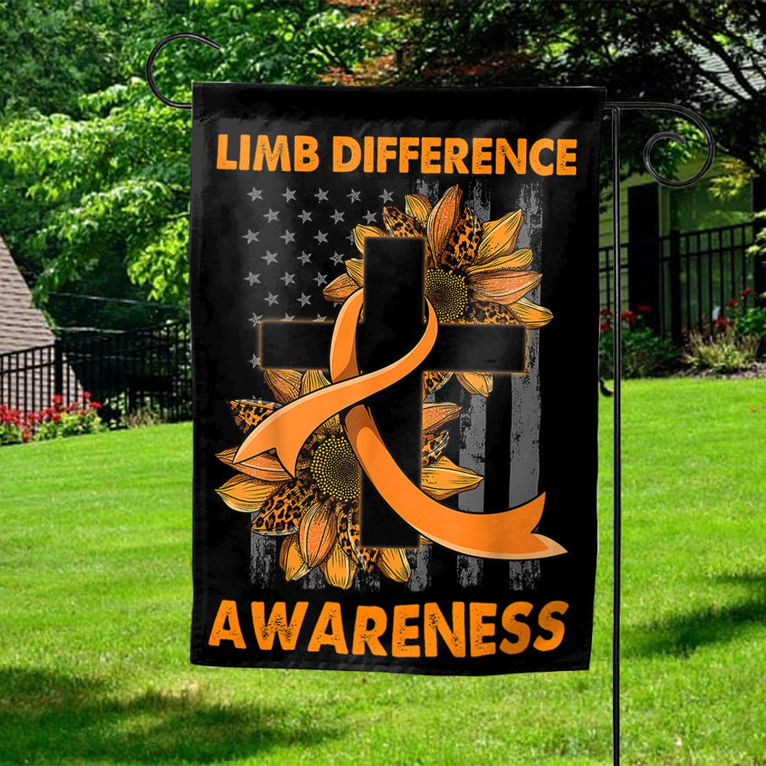 Limb Loss and Limb Difference Awareness Garden Flag, DOUBLE-SIDED Limb ...