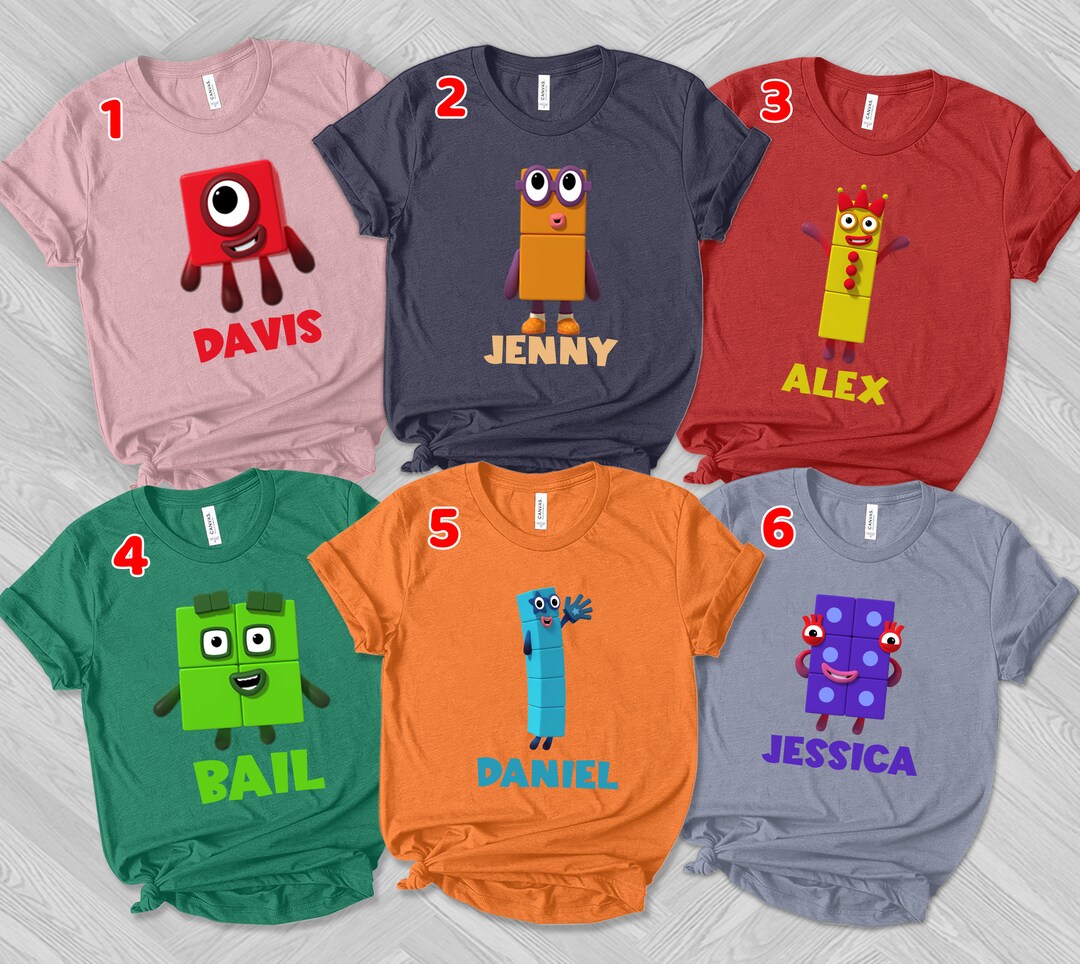 Custom Numberblocks Shirt, Numberblocks Family Birthday Shirt ...