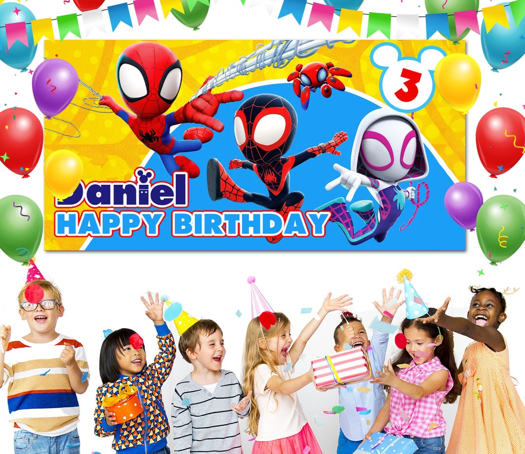 Spidey and His Amazing Friends Birthday Backdrop,spidey Personalized ...