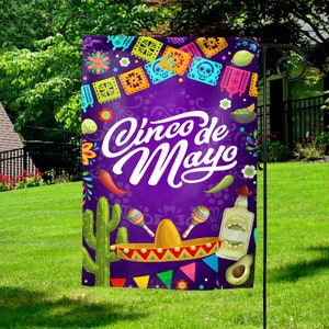 Cinco De Mayo Flag, Mexican Amigos Flag, De Mayo Party Yard Flag, Happy ...