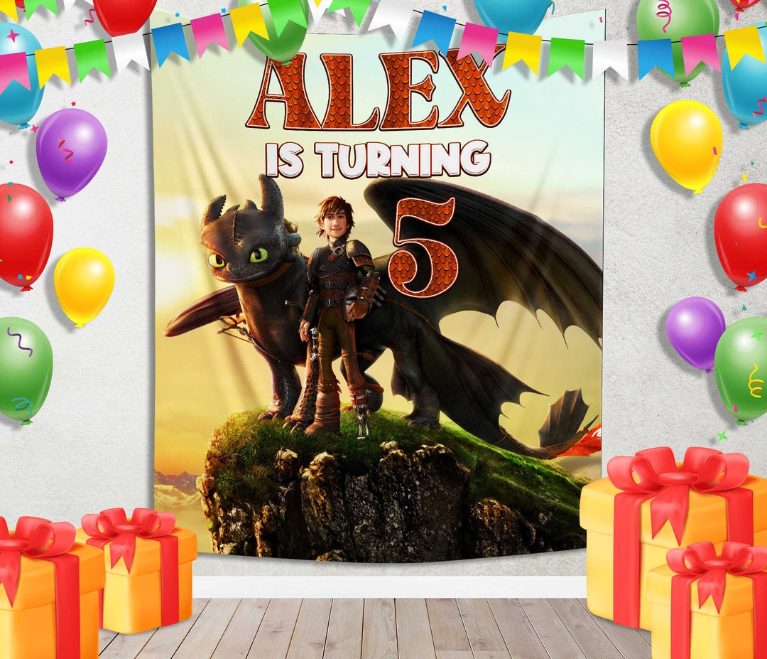 How to Train Your Dragon 3 Birthday Backdrop, How to Train Your Dragon ...