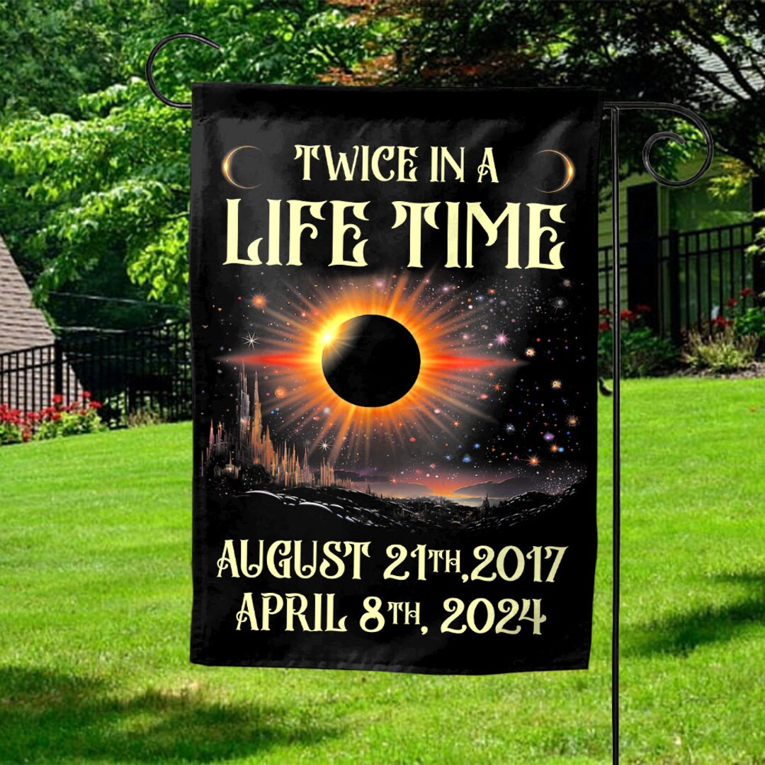 Solar Eclipse Astronomy Twice in Lifetime 2024 Solar Eclipse Garden ...