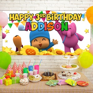 Pocoyo Birthday Banner, Party Decorations, Personalized Banner, Pocoyo ...