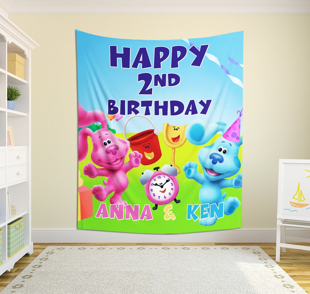Blue's Clues Birthday Banner, Blue's Clues Party Banner, Blue's Clues Banner, Birthday Banner ...