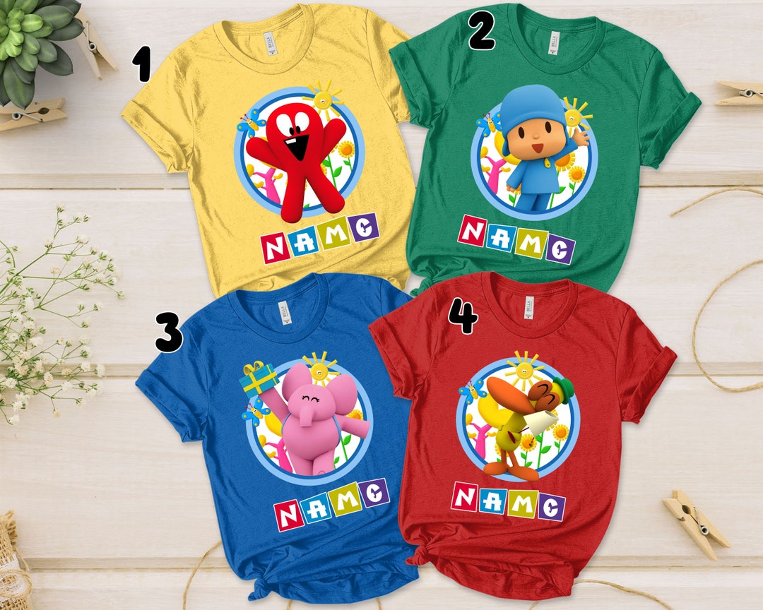 Pocoyo Characters Shirt, Pocoyo Birthday Shirt, Pocoyo Family Shirt ...