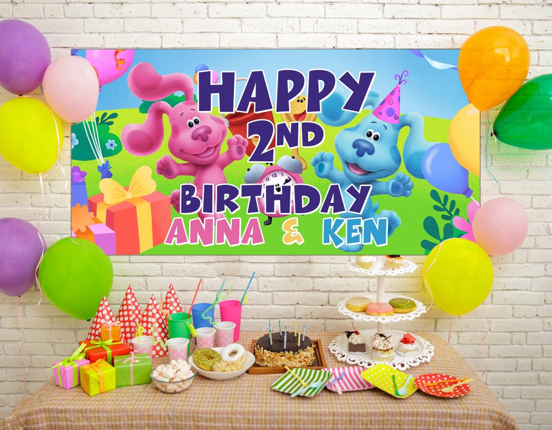 Blue's Clues Birthday Banner, Blue's Clues Party Banner, Blue's Clues Banner, Birthday Banner ...