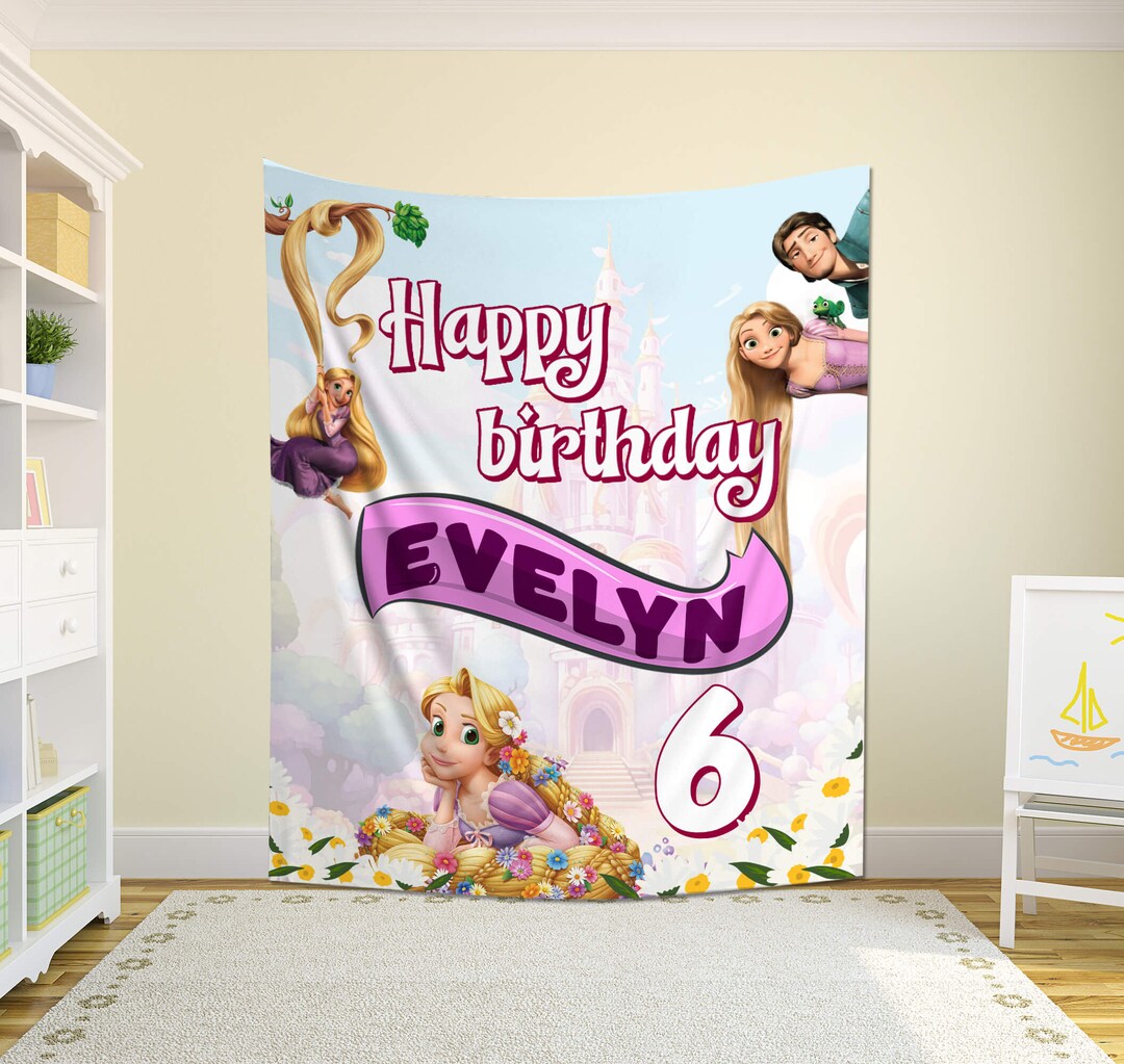 Tangled Rapunzel Backdrop, Tangled Rapunzel Banner, Tangled Rapunzel ...