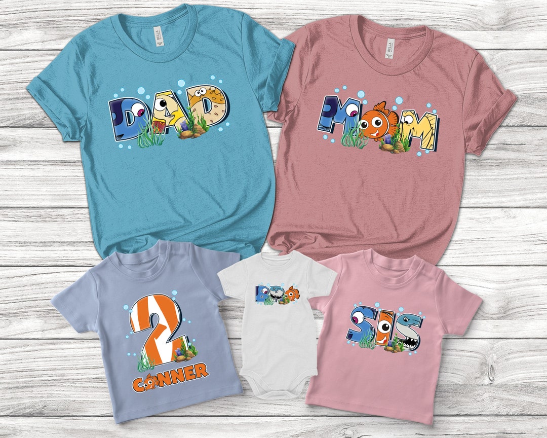 Finding Nemo Birthday Shirt/finding Nemo Family Birthday Shirt/custom ...