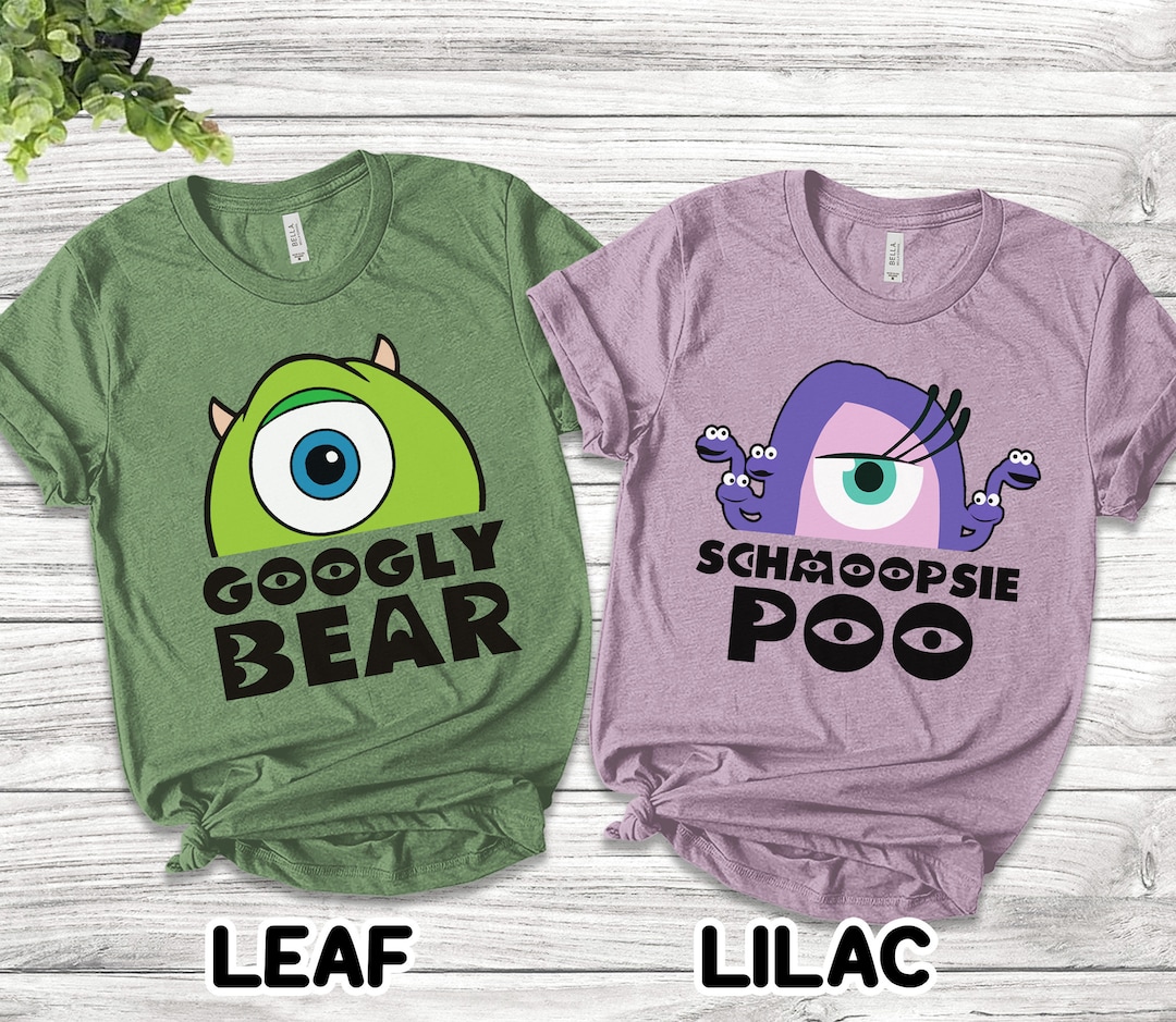 Googly Bear and Schmoopsie Poo Couple Shirt/monsters Inc Couple Shirts ...