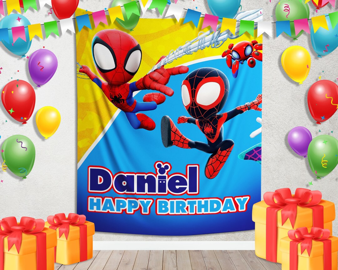 Spidey and His Amazing Friends Birthday Backdrop,spidey Personalized ...