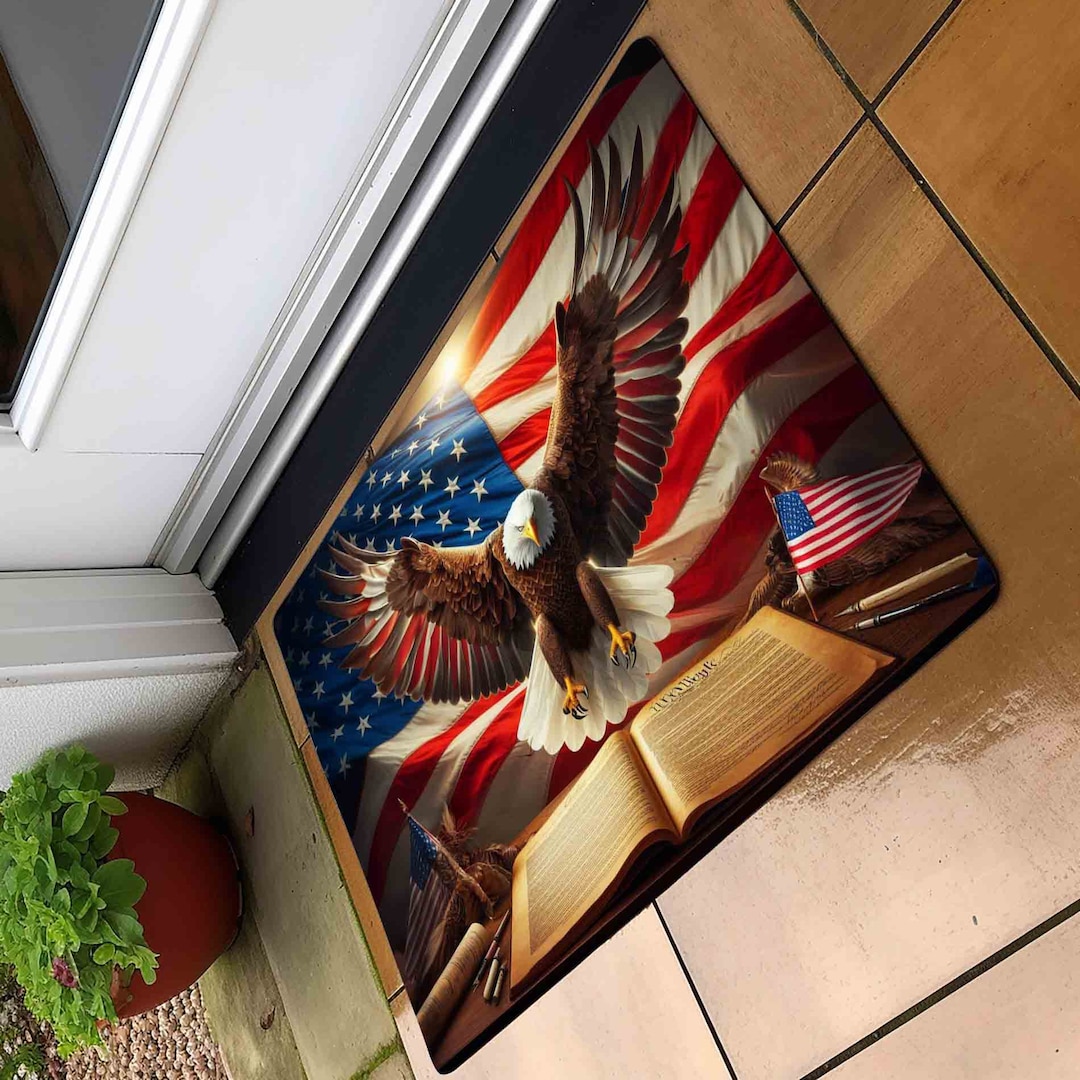 We the People Front Door Mat I Independence Day Welcome Mat I July 4th ...