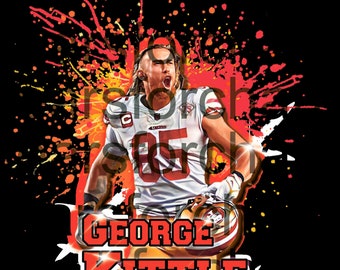 George Kittle PNG , American Football T-shirt Design,300 DPI, PNG File ...