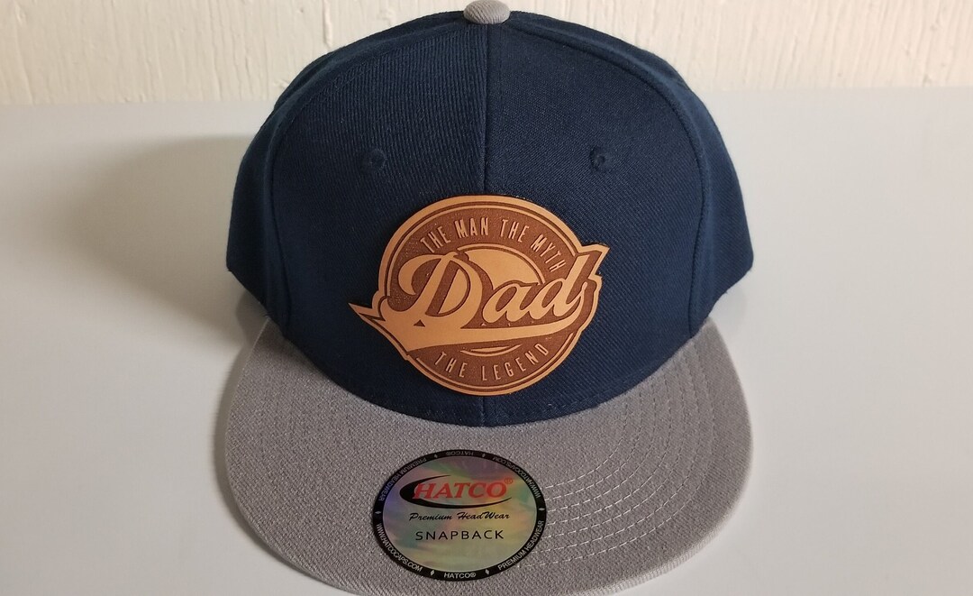 Fathers Day Hat Leather Patch Snapback Type Dad Hat - Etsy