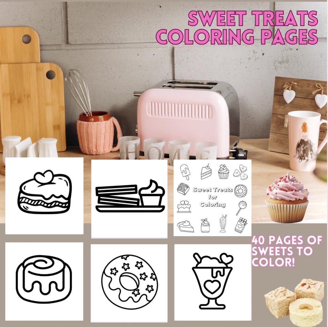 Sweet Treats - Coloring Pages for Young Girls and Those Who Love Sweets ...