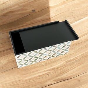 Mother Pearl Inlay Lacquer Rectangle Tissue Holder, Luxurious Tissue ...