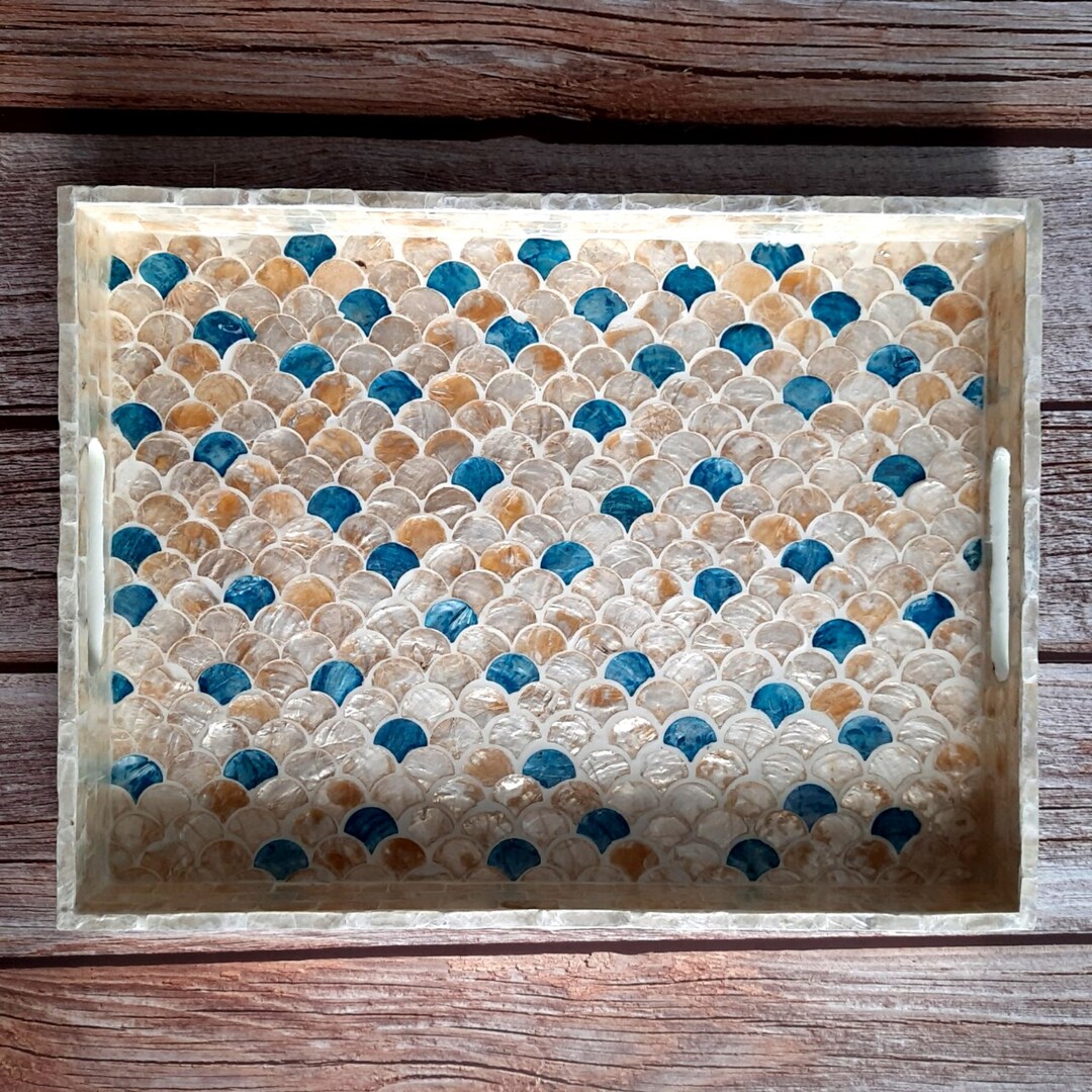 Mother Pearl Inlay Rectangle Tray Serving Tray Breakfast - Etsy