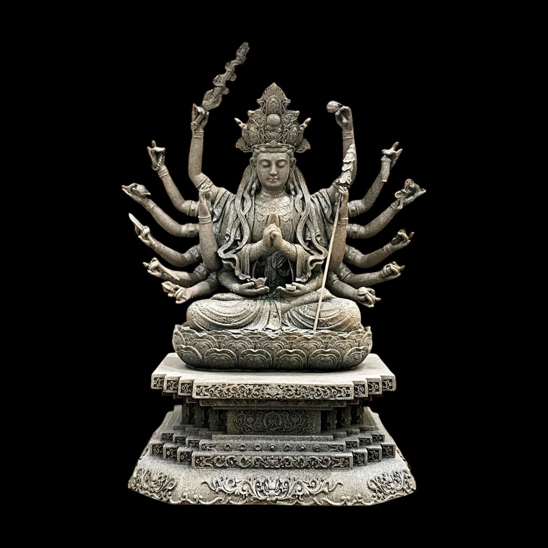 Thousand Hands Thousand Eyes Guan Yin Bodhisattva Sitting on Lotus ...