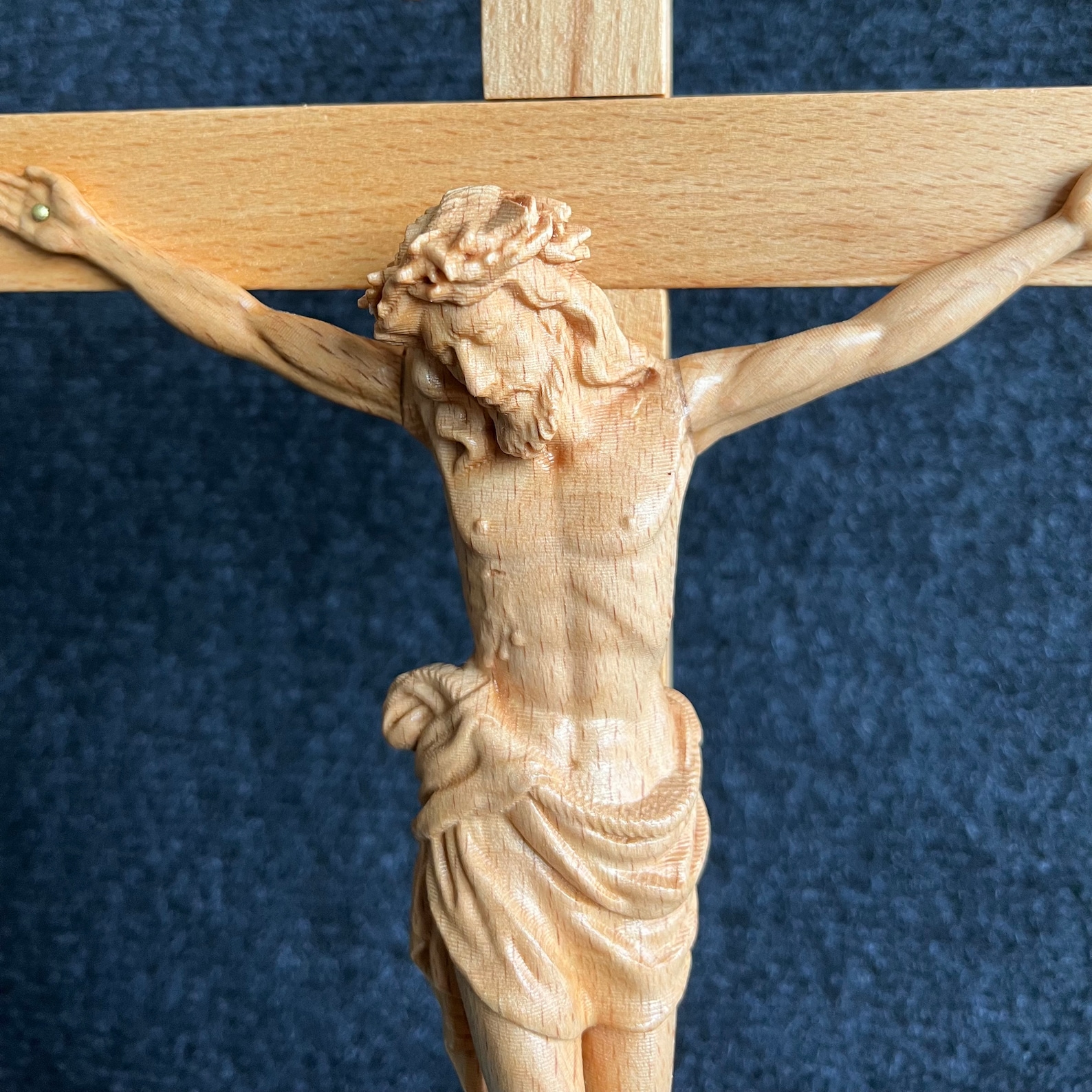 Wood Carving Crucifix Cross: Saint Joseph & Mary Statue, Catholic Altar ...