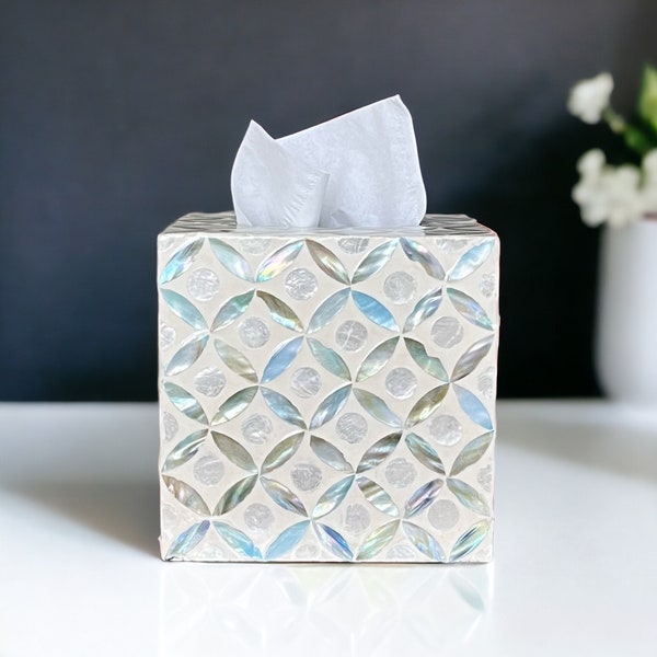 Blue and White Tissue Box - Etsy