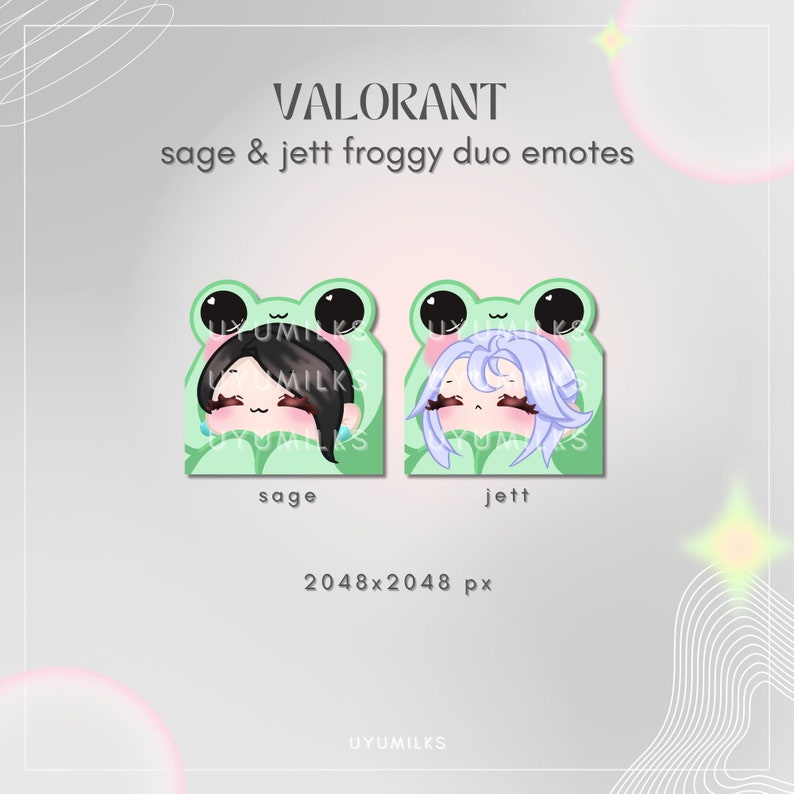 VALORANT Sage and Jett Duo Froggy Cozy Emote Bundle for Twitch/discord ...