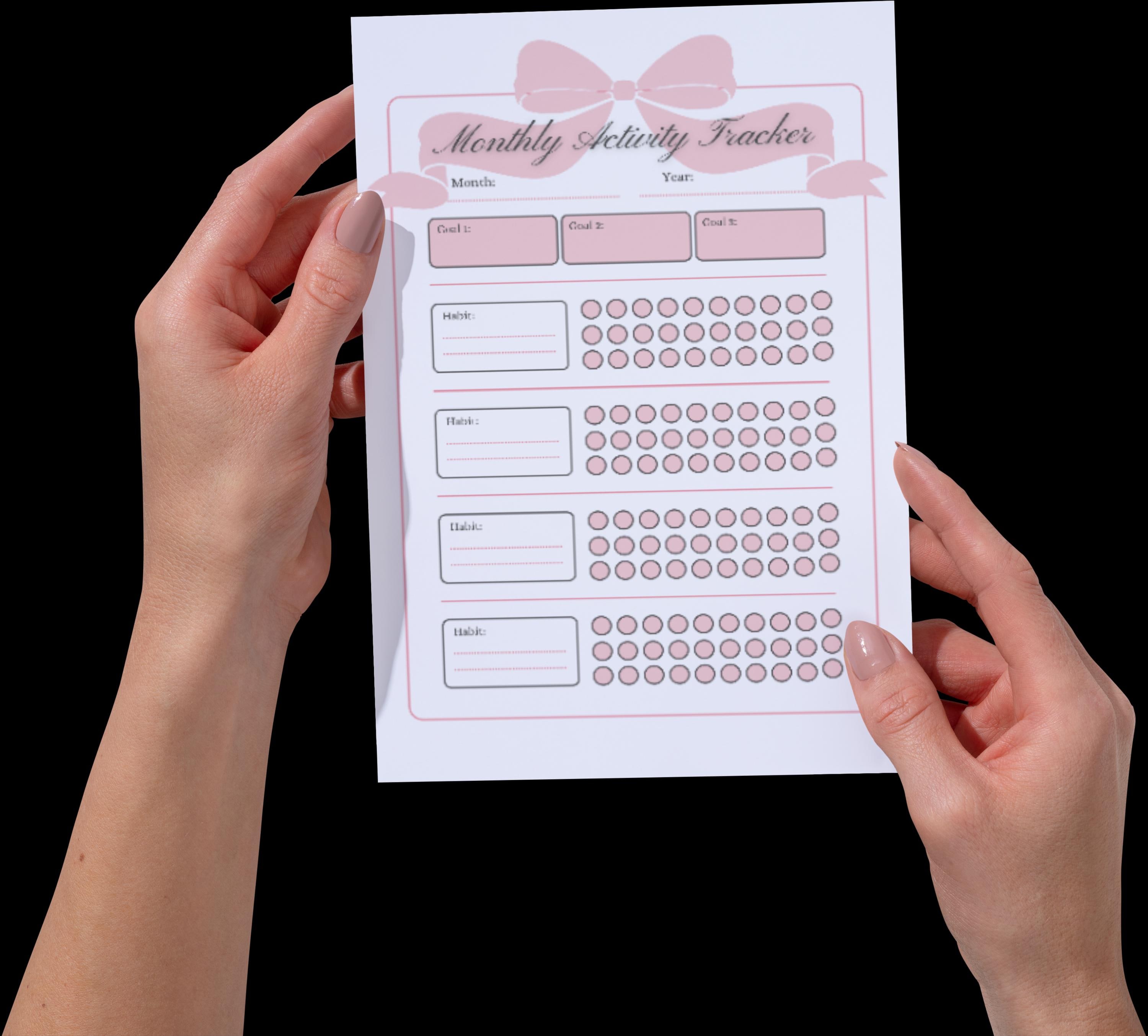 Monthly Goal and Habit Tracker, Printable Planner for Real Estate ...