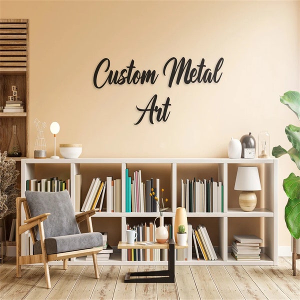Text Metal Wall Art - Etsy