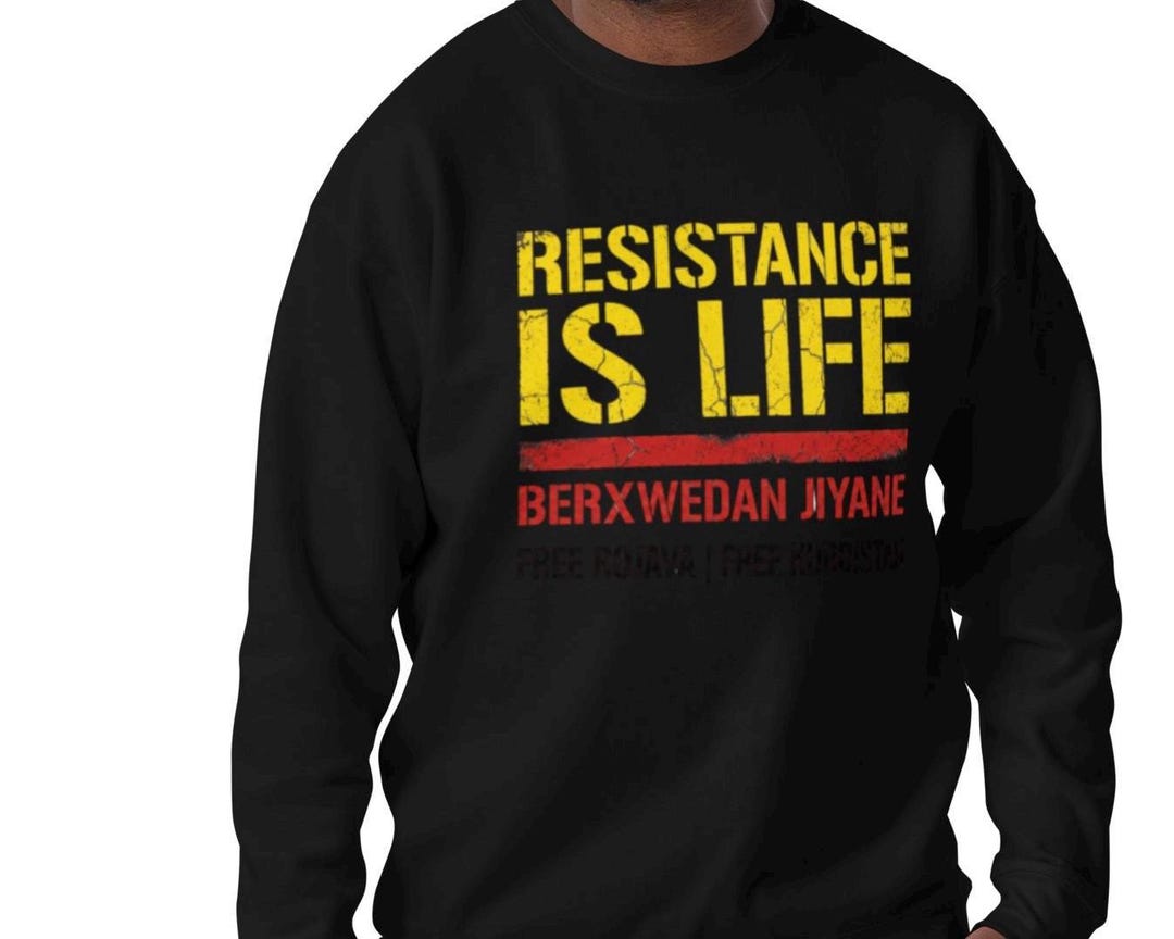 Free Kurdistan Solidarity Hoodie | Defend Rojava Resistance & Kurdish ...