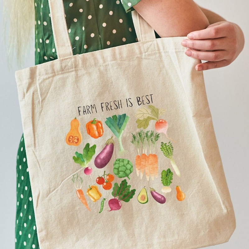 Vegetable Tote Bag - Etsy