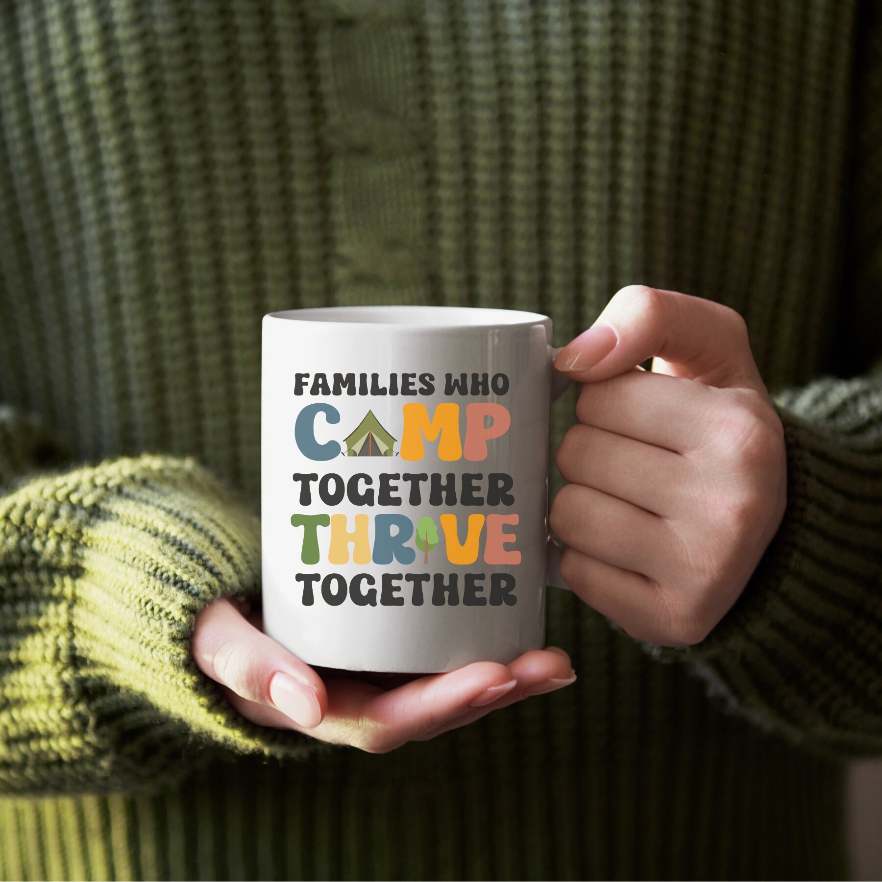 Family Camping Mug Tent Camping Gift for Campers, Ceramic Mug Gift for ...