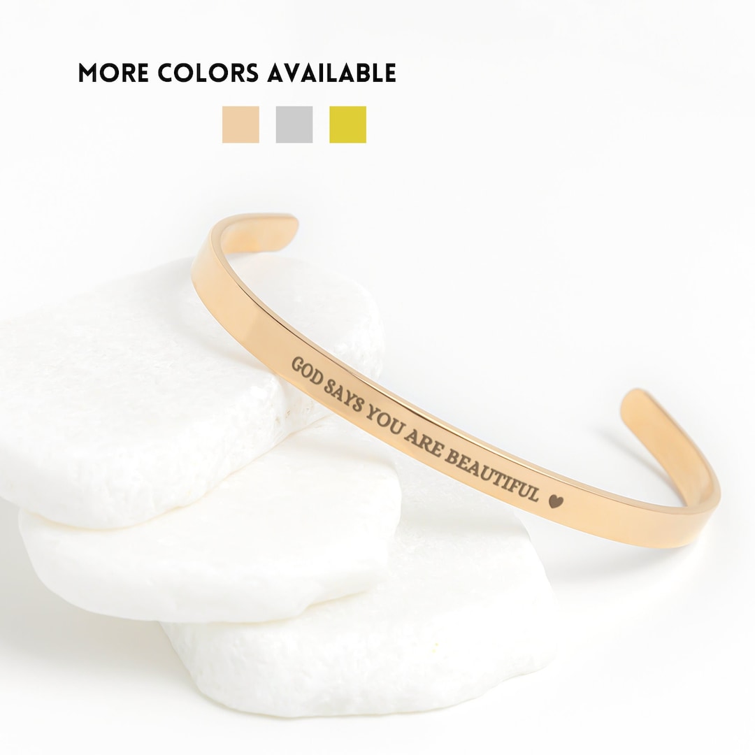 You Are Bible Verse Bracelet, Faith Based Inspirational Quote Gifts ...