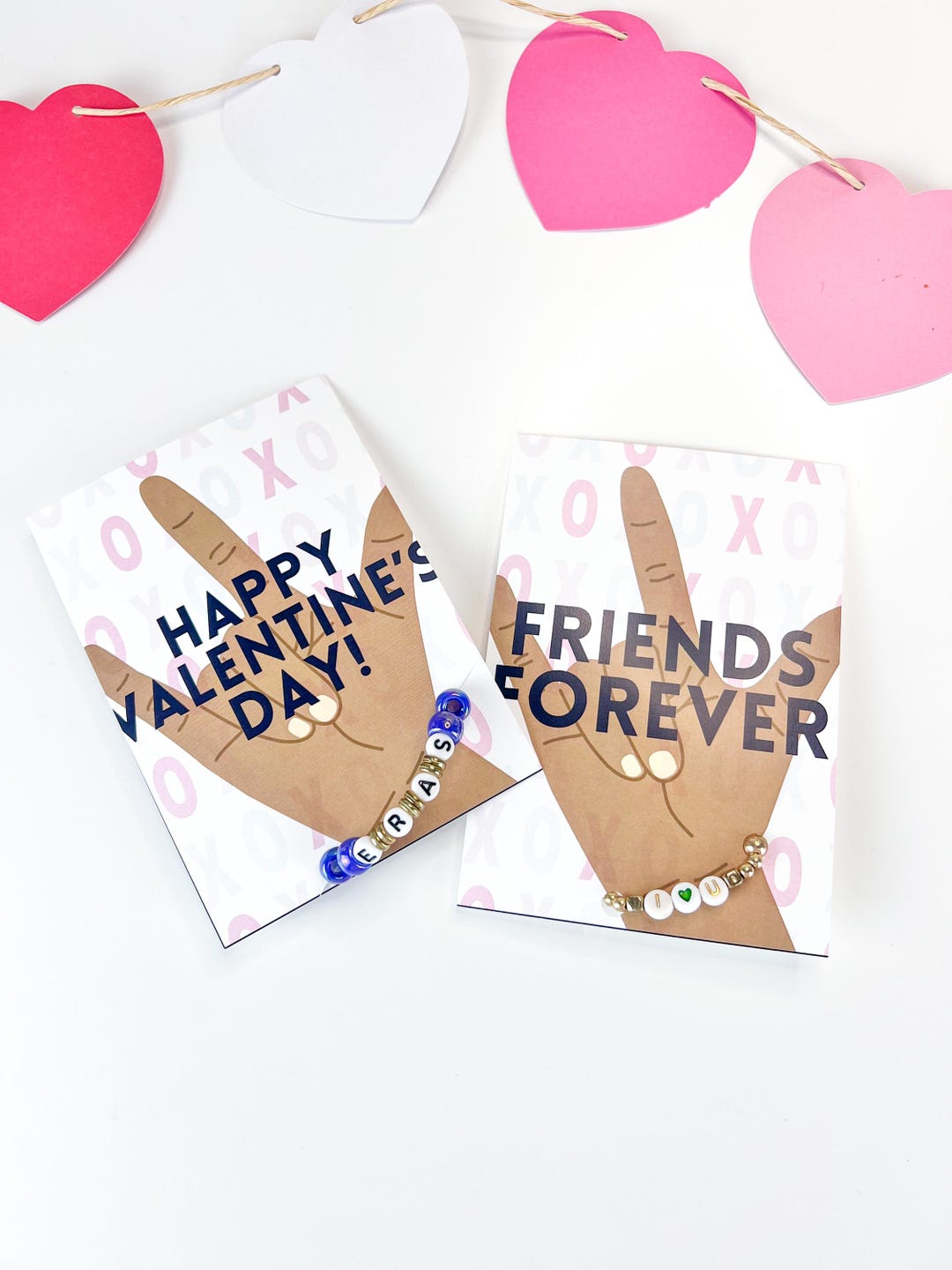 Friendship Bracelet Valentine, Printable Kids Valentine, Kids Valentine ...