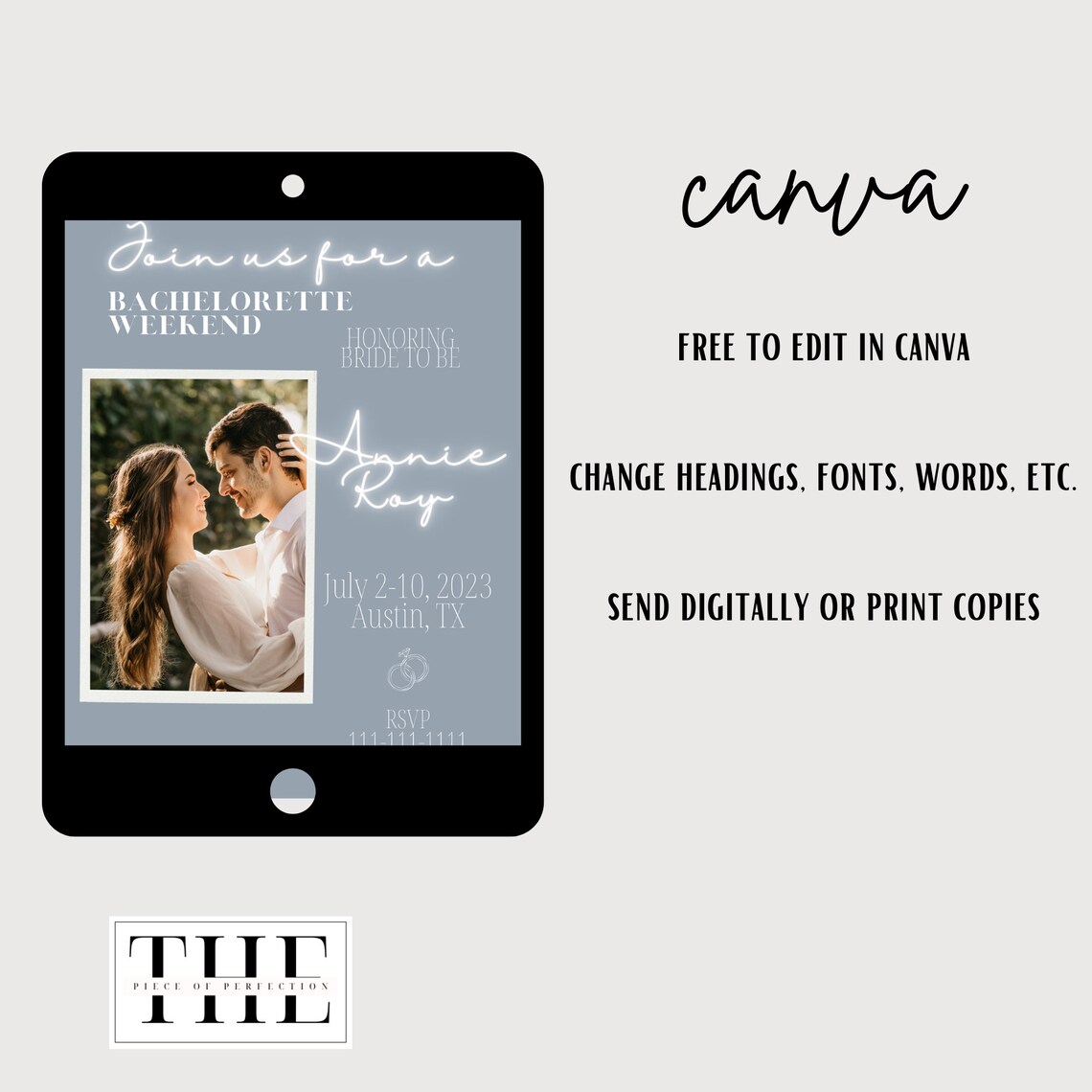 Deluxe Bachelorette Invitation Template Bundle: Weekend Planner ...