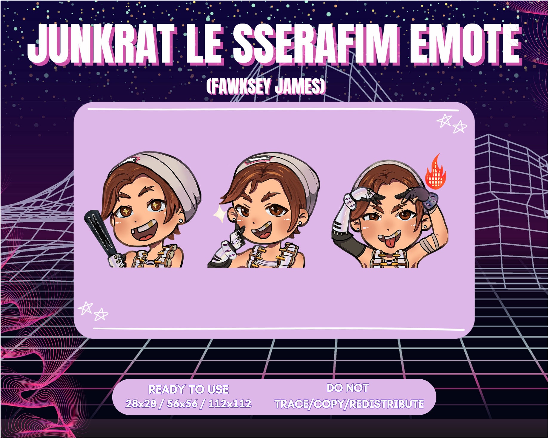 Junkrat Le Sserafim Emote - Fawksey James - Etsy