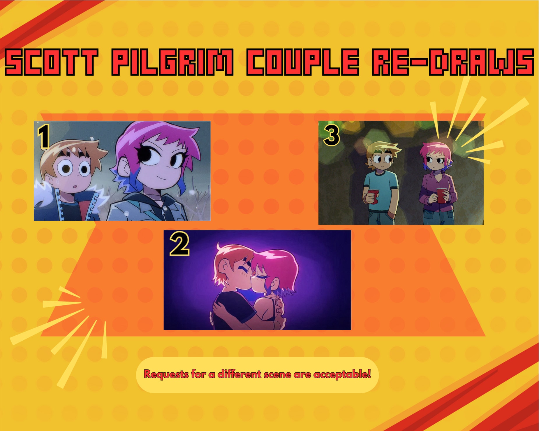 Scott Pilgrim Couple Redraw Commission - Etsy