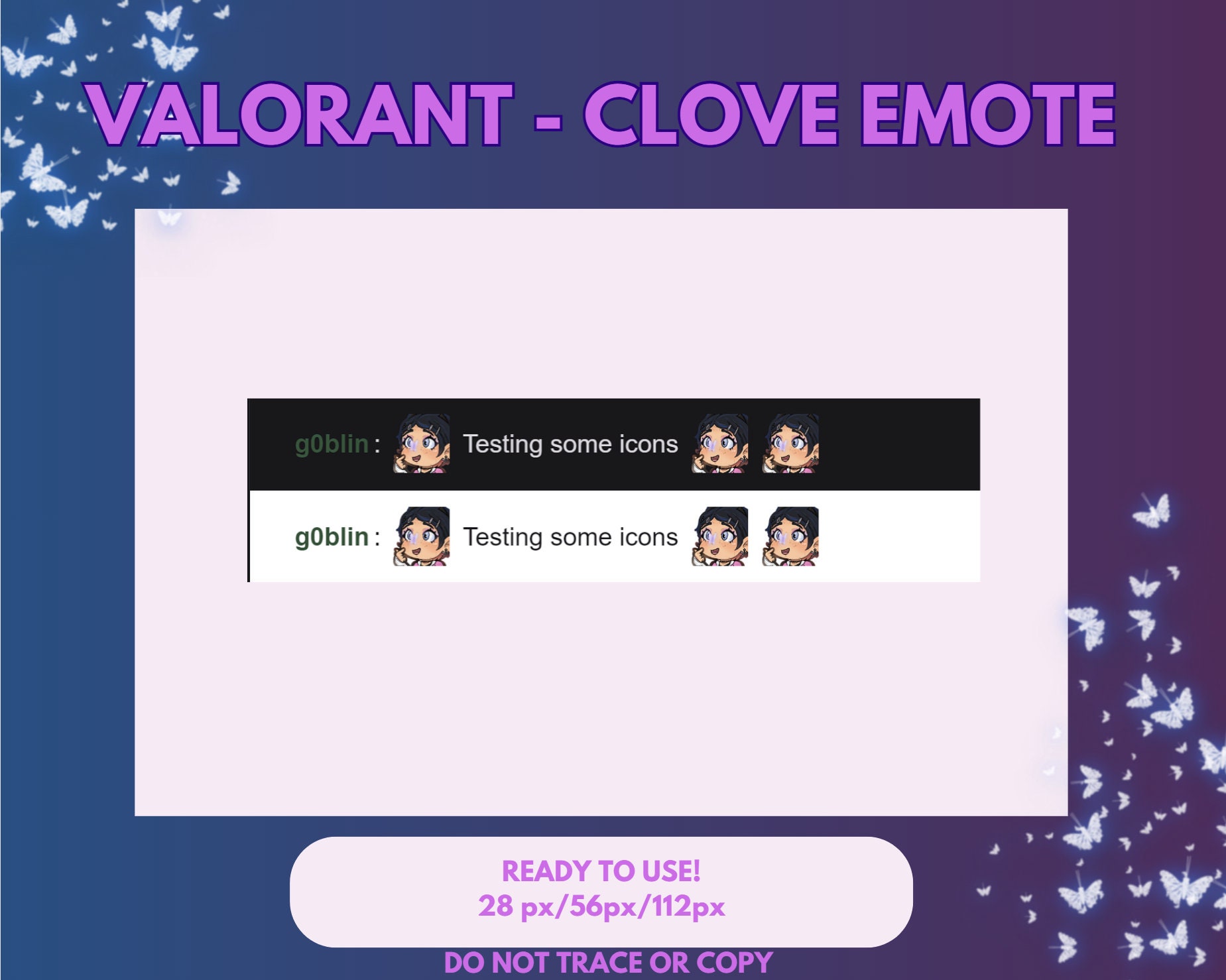 VALORANT CLOVE EMOTE - Etsy