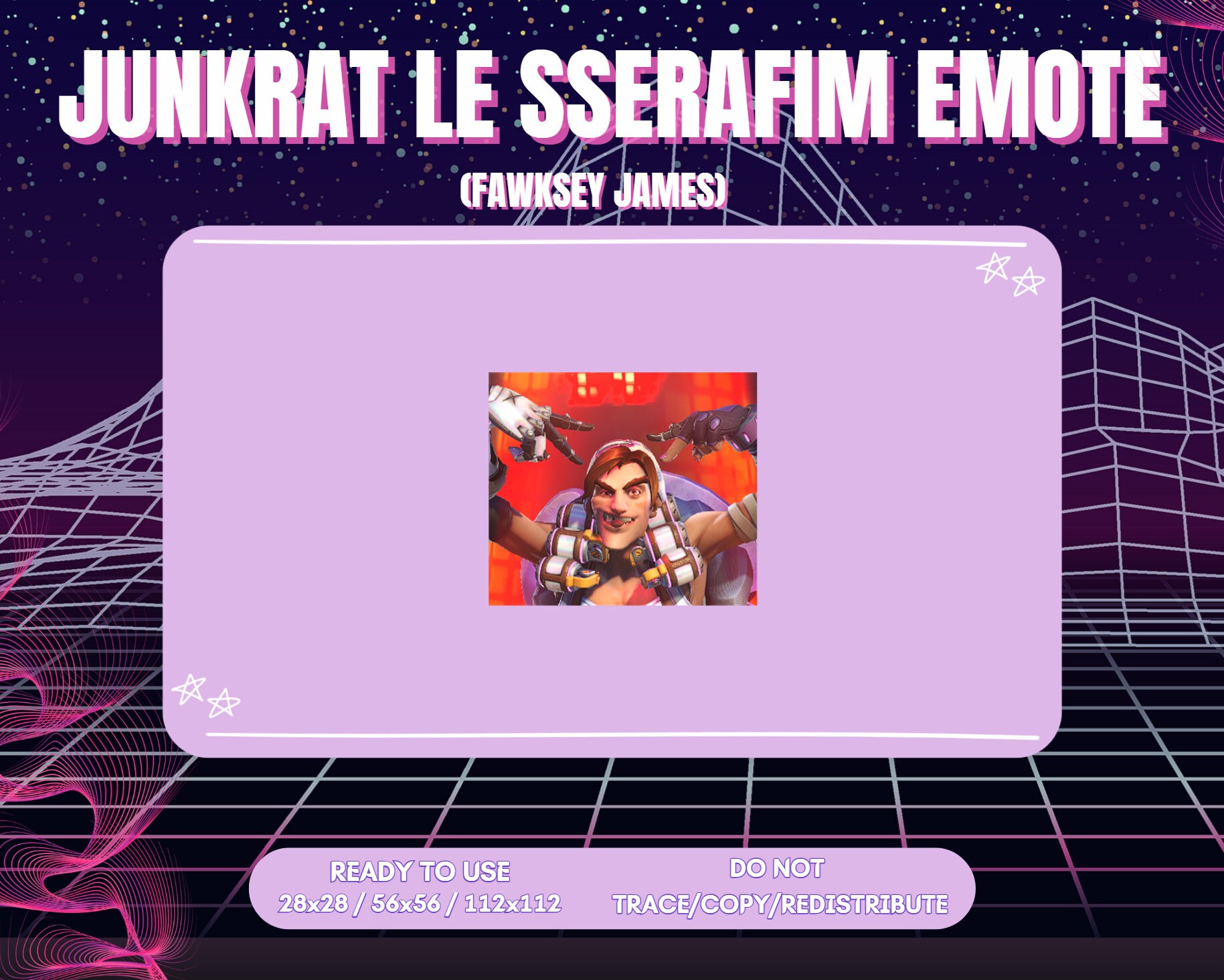 Junkrat Le Sserafim Emote Fawksey James - Etsy