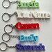 Personalized Keychain / Cute Customizable Name Tag / Custom Word Key ...