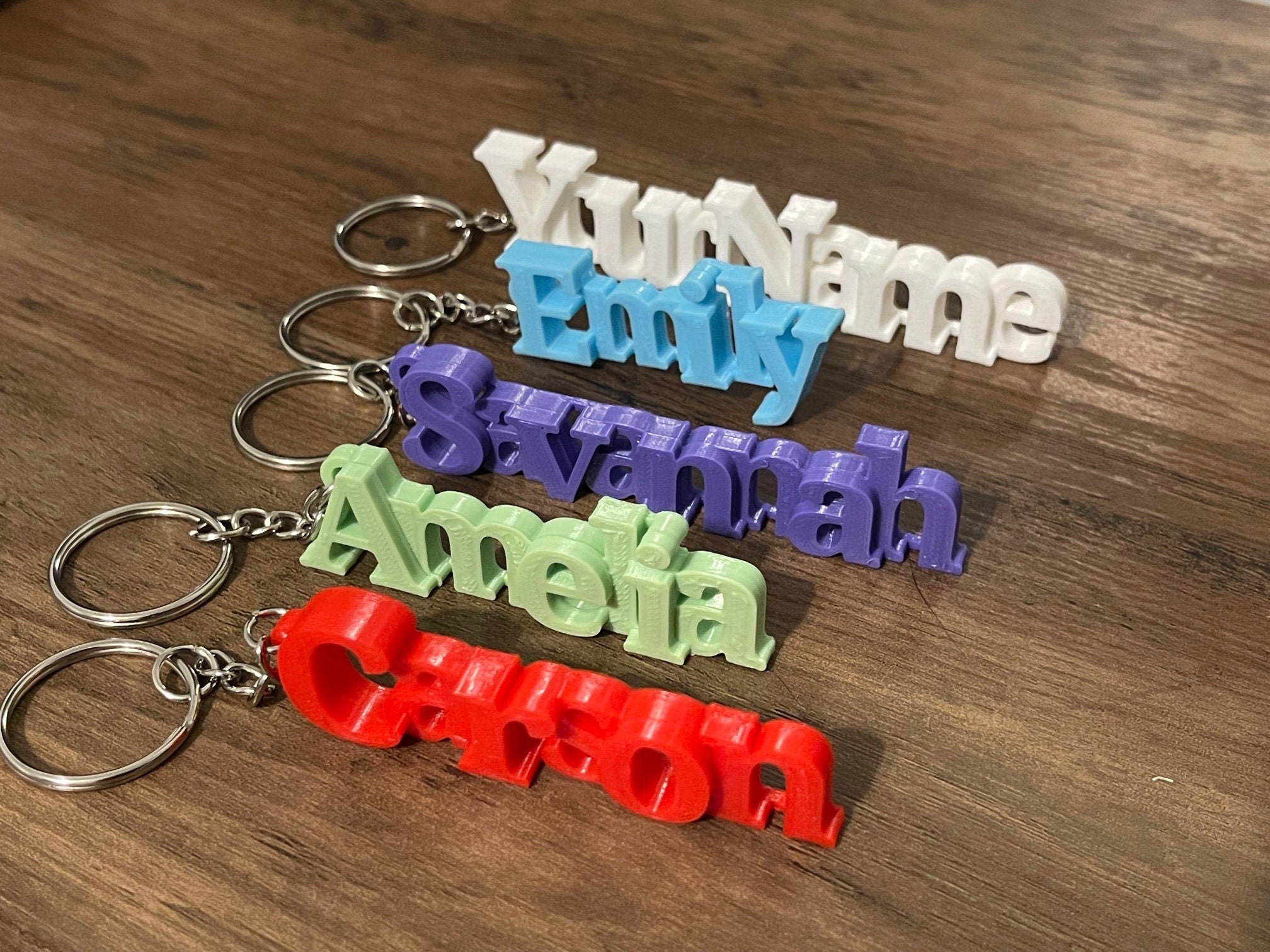 Personalized Keychain / Cute Customizable Name Tag / Custom Word Key ...